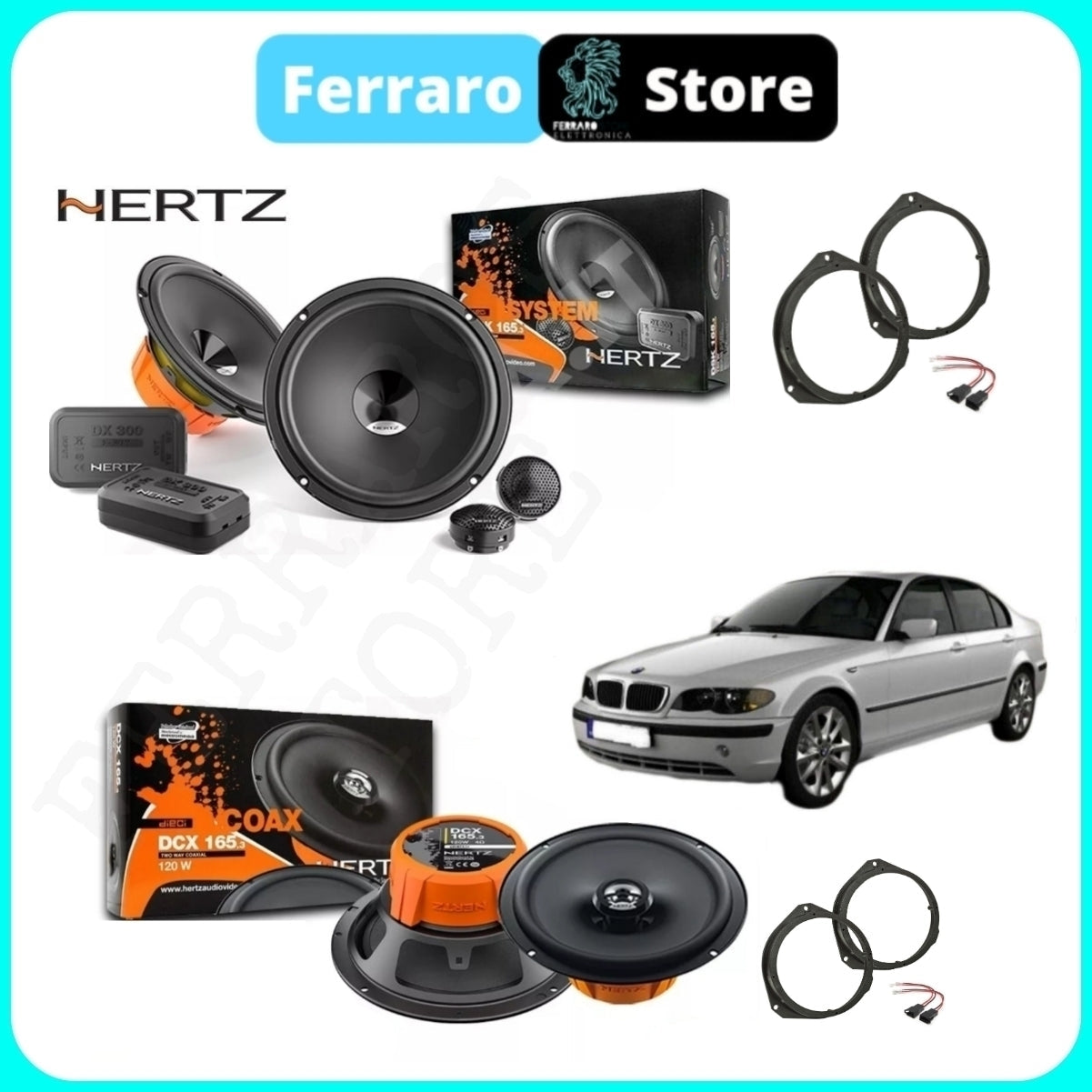 Kit 6 Casse per BMW Serie 3 E46 - Altoparlanti, Hertz Dieci, Anteriori